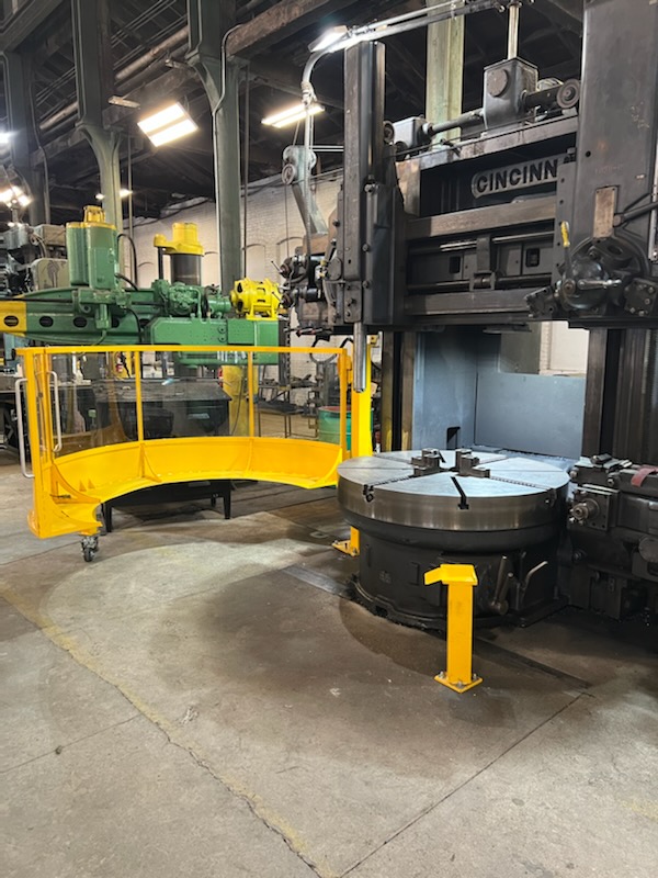 VTL Vertical Turning Lathe Guard Side Swing Opening - Odiz Safety LLC