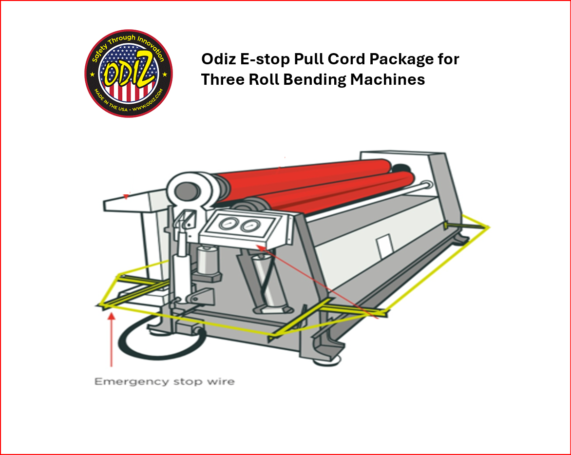 Odiz Three Roller Bending machine E-stop Pull Cord Kit - Odiz